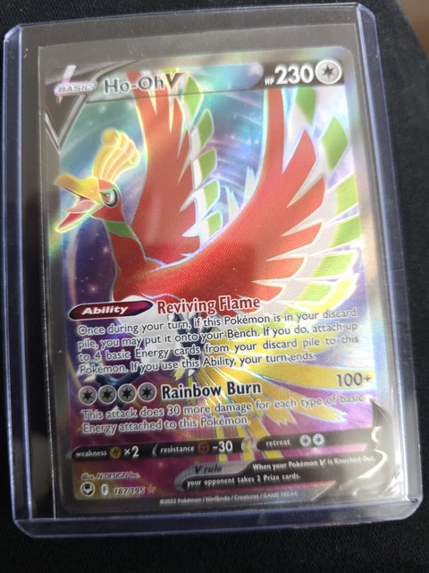 POKEMON CARD SILVER Tempest 187/195 Ho-Oh V Full Art $9.99 - PicClick AU