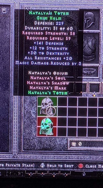 DIABLO 2: RESURRECTED NATALYA HELM ASN D2R XBOX/PS4-PS5-PLAYSTATION ...