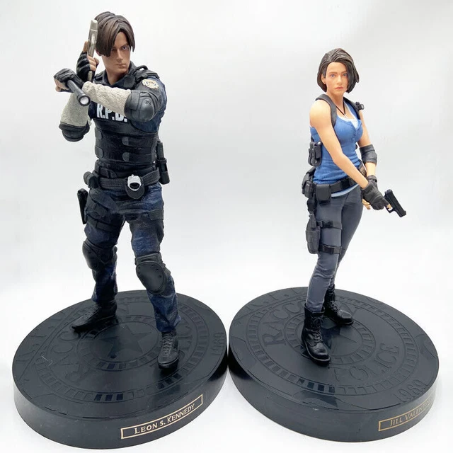 GAME RESIDE EVIL Jill Valentine Leon Kennedy Statue PVC Figure Model ...