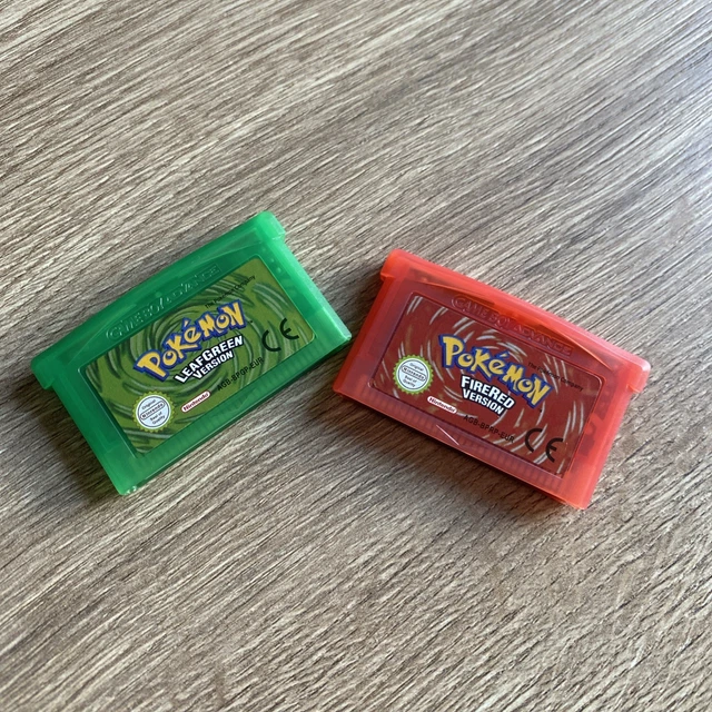 POKÉMON LEAF GREEN Fire Red Bundle Version 2025 Nintendo Game Boy ...