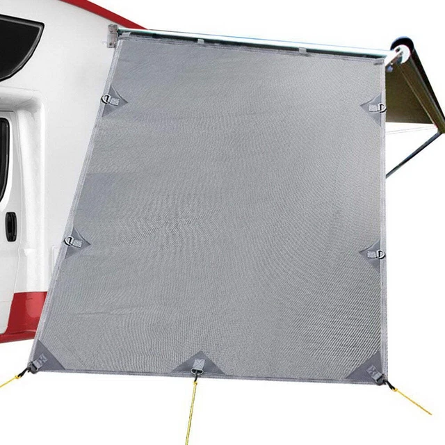 CARAVAN PRIVACY SCREEN Roll Out Awning 1.95 x 2.2M Sun Shade End Wall ...