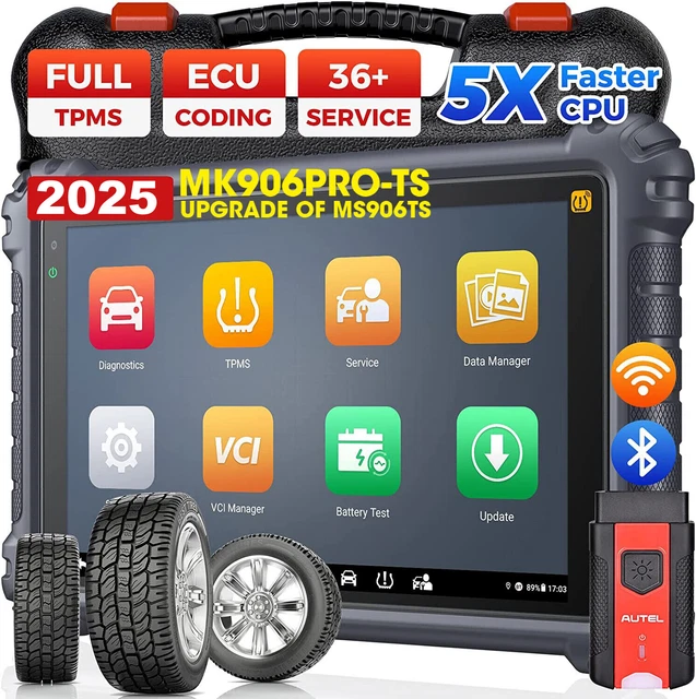 2025 AUTEL MAXISYS MK906 Pro-TS OBD2 Diagnosegerät Scanner ALLE SYSTEM ...
