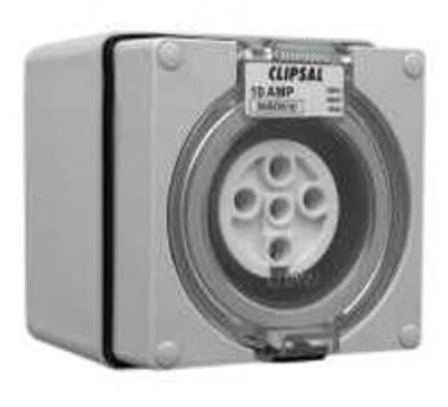 CLIPSAL 56-SERIES SURFACE SOCKET 500V 5-Pin Round WHITE *Aust Brand ...