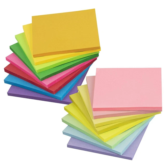 (16 PACK) STICKY Notes 3x3 Inches,Bright Colors Self-Stick Pads, Easy ...