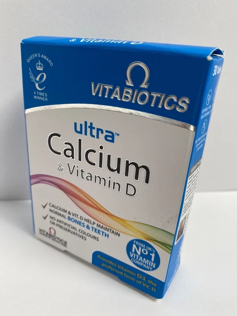 VITABIOTICS ULTRA CALCIUM & Vitamin D 30 Tablets Bones Teeth & Muscle ...