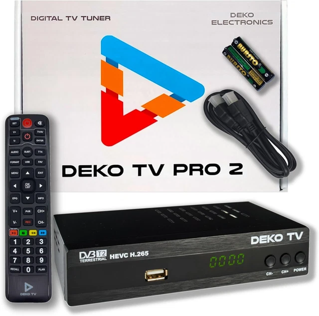 DECODER DIGITALE TERRESTRE 2023 DVB-T2 HEVC TV PRO2 H265 HEVC Main 10 Bit USB W EUR 51,99 ...
