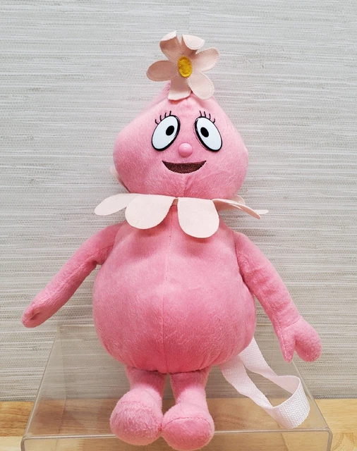 YO GABBA GABBA! 18" Foofa Pink Plush Zippered Backpack Stuffed Flower ...