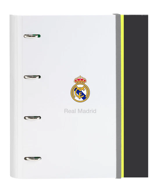SAFTA REAL MADRID EQUIPACIÓN 25/26 – Folder 4 Rings of 35 cm with 100 ...