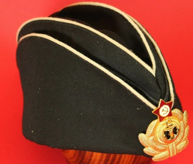 ORIGINAL VINTAGE 1990-S USSR Soviet Navy Submarine Officers Side Cap ...