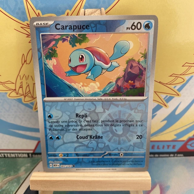CARTE POKÉMON CARAPUCE 007/165 Reverse EV3.5 Mew 151 Pokémon Neuf EUR 2 ...