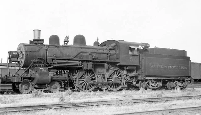 SP SOUTHERN PACIFIC Railroad Locomotive Engine No 1450 Old Train Photo ...