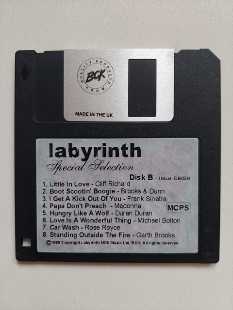 LABYRINTH - SPECIAL Selection - B - World Famous Midi Songs 2DD Floppy ...