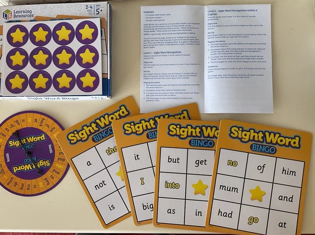 SIGHT WORD BINGO 5+ Years £2.24 - PicClick UK