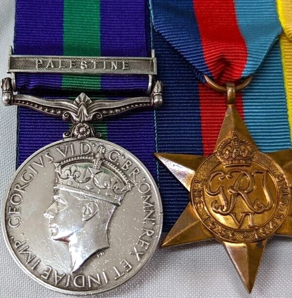 WW2 & PALESTINE Medals 6284254 Ashby 2Nd Bn The Buffs The East Kent ...