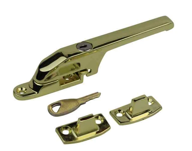 TIMBER WOODEN LOCKING Casement Window Handle Brass Basta - Shaw ...