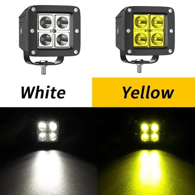 LUCE DI LAVORO pod cubo grado professionale 3x3 bianco giallo per uso ...