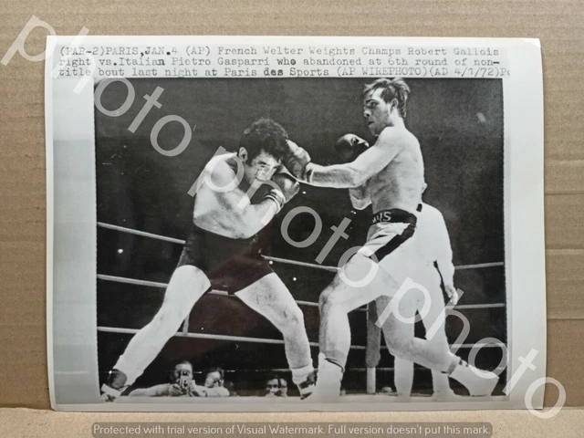RARE A.P. PHOTO Boxing - Robert Gallois vs Pietro Gasparri in Paris ...
