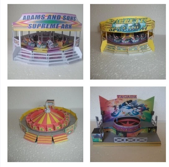 FAIRGROUND MODEL OO Scale Model Funfair 00 Gauge Adult Model Kits Set 5 ...