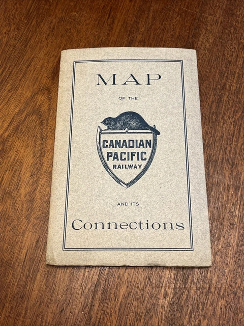 ORIGINAL VINTAGE MAP of the Canadian Pacific Railway & Connections 1910 ...