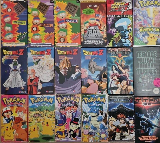 POKÉMON FIRST MOVIE VHS Southpark DragonballZ TMNT Anime Cartoon VHS ...
