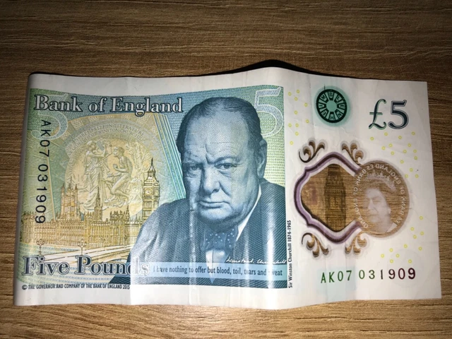 5 POUNDS NOTE AK07 rare early print collectible £10.00 - PicClick UK