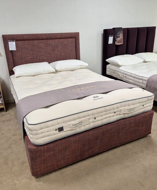 VISPRING SHETLAND MEDIUM Mattress Bed Set with Helios Headboard RRP£ ...