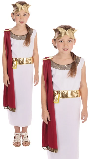 FILLES DÉESSE GRECQUE Romain Ancien Déguisement Toge Livre Semaine Neuf ...