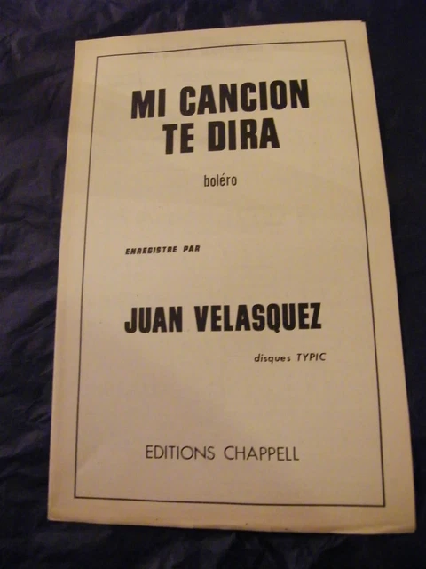 & SPARTITO MI Della Canzone Te Dira Juan Velasquez 1967 Music Sheet ...