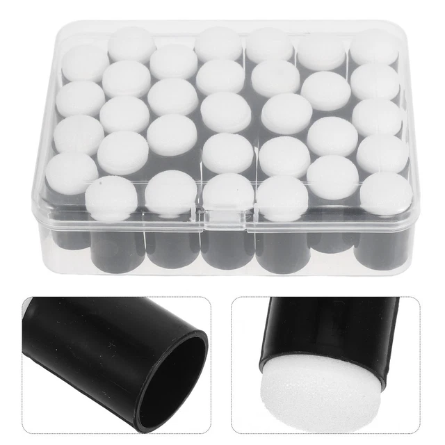 32PCS FINGER SPONGE Daubers with Storage Box Washable Ink Daubers for ...