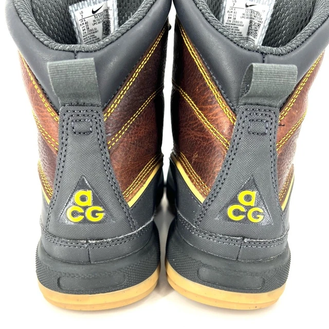 NIKE MEN’S ACG Woodside II Dark Gold Leaf Boots 525393-770 Sz 7 ...