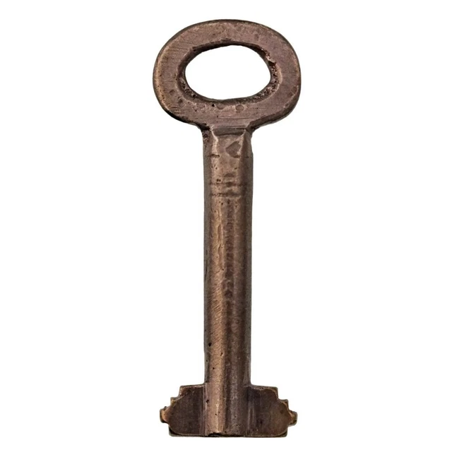 BRASS DOUBLE BIT Key with Hollow Shaft 50mm - Antique Key 1920's-1940's ...