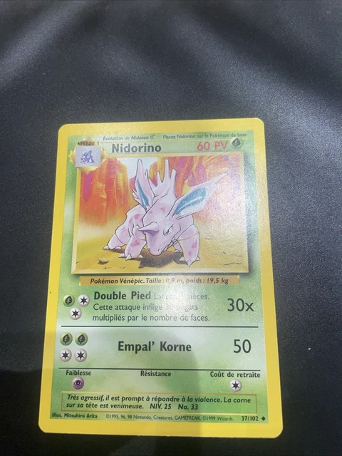CARTE POKÉMON NIDORINO 37/102 Set de Base EUR 2,33 - PicClick FR