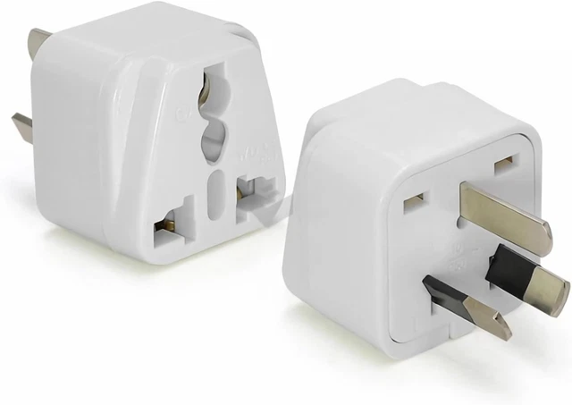 UNIVERSAL TRAVEL ADAPTER: US,EU,UK to AU, 3-Pin, White 1PCS $26.95 ...