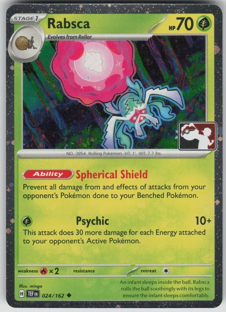 POKEMON TCG RABSCA (Cosmos Holo) Uncommon Prize Pack Series Cards 024/ ...