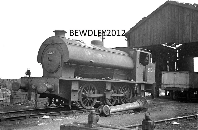 NEGATIVE 6X9 LNER SADDLE TANK 68065 PICTURE TAKEN AT BIDSTON LATE 1950s ...