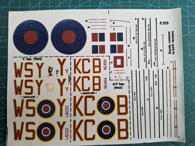FROG VINTAGE AVRO LANCASTER 1/72 DECALS SHEET KIT No F215. £4.33 ...