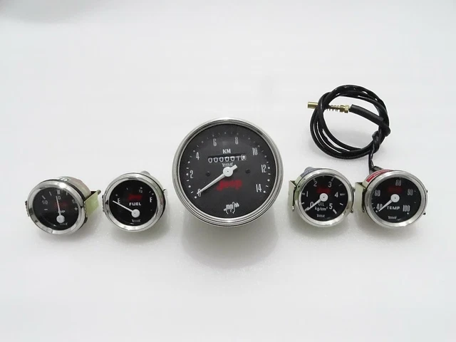 NEUF COMPTEUR AVEC Mécanique Jauge Température Set Pour pour Willys Jeep #G528 EUR 112,28 ...