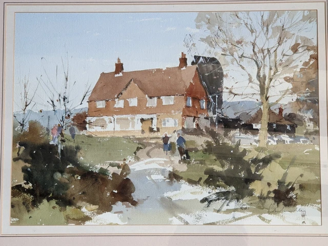 ORIGINAL WATERCOLOUR PAINTING signed by John Yardley RI b.1933 Reigate ...