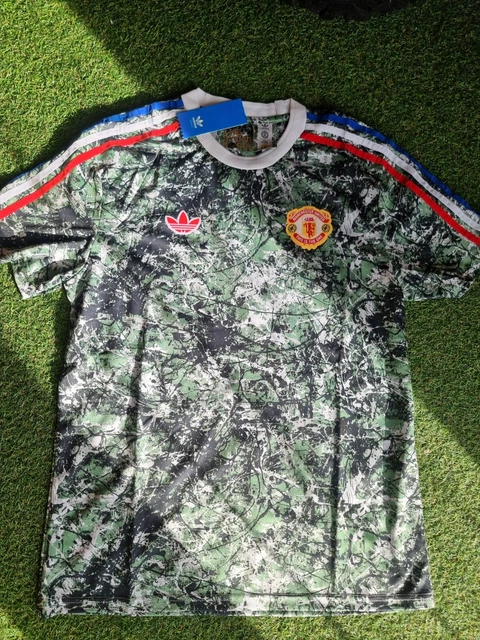 MANCHESTER UNITED STONE Roses 2024 2025 Football Top Shirt MEDIUM £33. ...