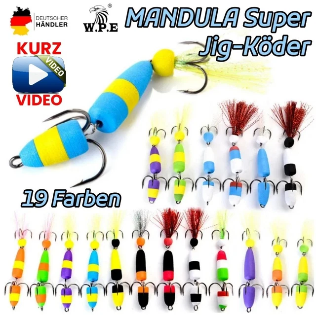🦈 MANDULA JIG Köder Zanderkiller Kunstköder Cheburaschka Zander Hecht ...