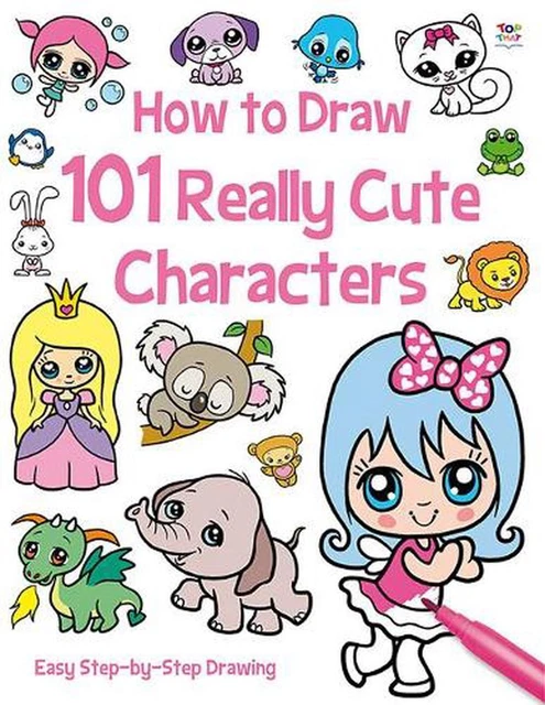 HOW TO DRAW 101 Cute Characters by Nat Lambert Paperback Book £14.74 ...