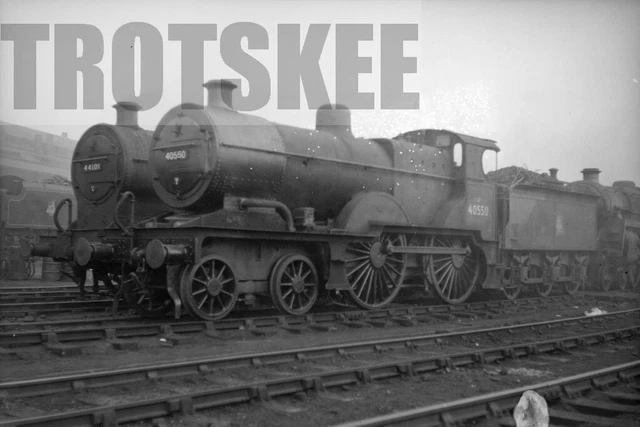 LARGER NEGATIVE BR British Railways Steam Loco 40550 Class 60 Derby ...