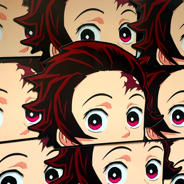 Tanjiro Kamado Anime Peeker Sticker Demon Slayer Car Decal £864 Picclick Uk