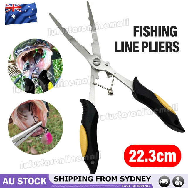 STAINLESS STEEL FISHING Hook Remover Pliers Braid Tackle Line Cutter ...