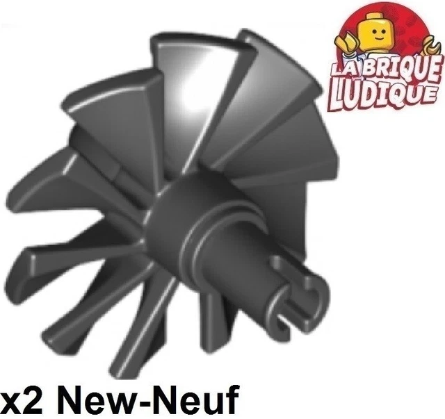 LEGO 2X PROPELLER hélice avion engine turbine moteur noir/black x577 ...