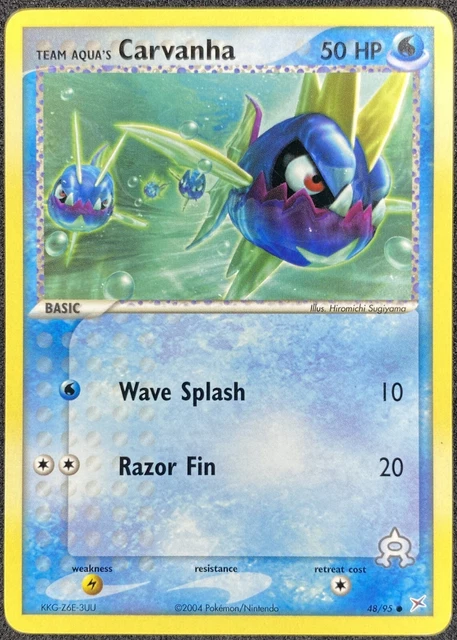 POKÉMON TEAM AQUA'S Carvanha 48/95 MA Team Magma vs Team Aqua LP/NM EUR ...
