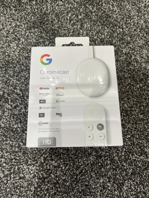 GOOGLE CHROMECAST WITH Google TV - White- sealed £35.00 - PicClick UK