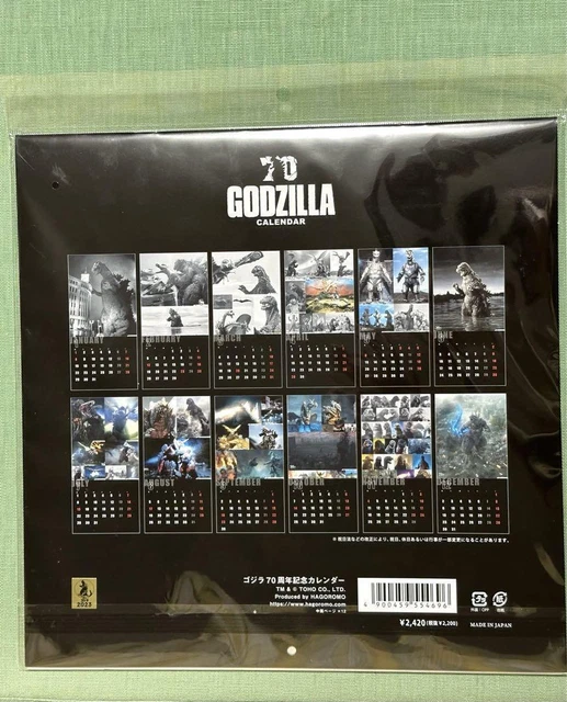 GODZILLA 70TH ANNIVERSARY Calendar 2024 Calendar Godzilla-1.0 japan £68 ...