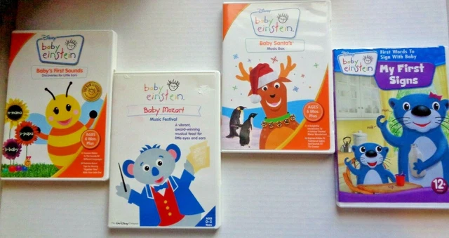 DISNEY'S BABY EINSTEIN DVD Lot - Baby Mozart, First Sounds, Baby Santa ...