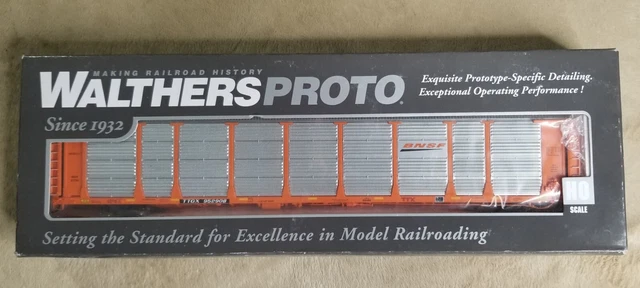 WALTHERS PROTO HO Scale 89' Bi-Level Auto Carrier BNSF Rack #27796 TTGX ...